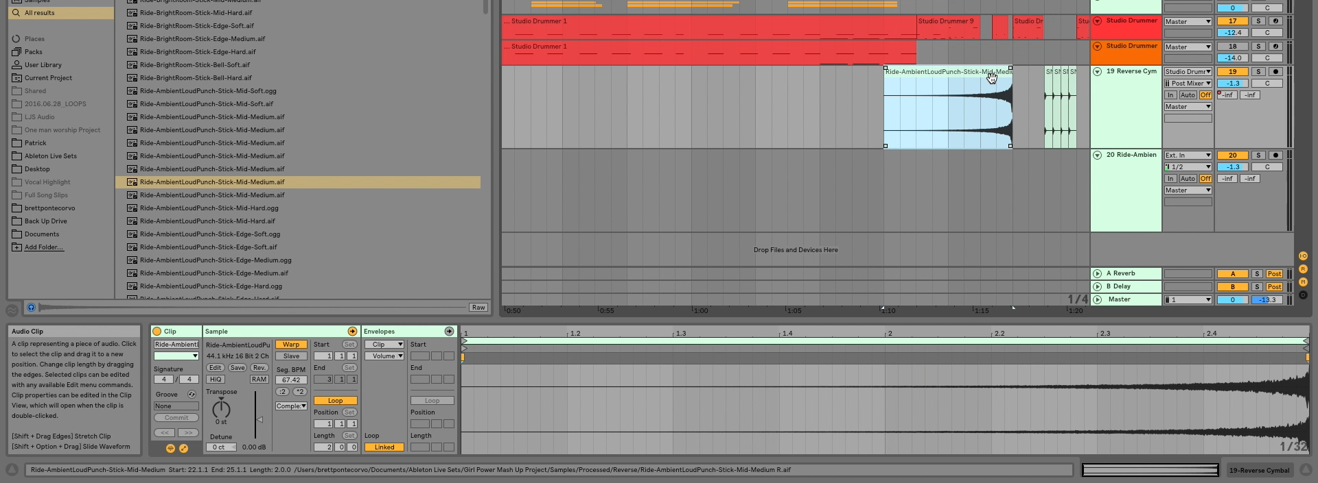 Two Ways Reverse Audio In Ableton - LiveKeyboardist